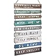 Amazon.com: Inspirational Wall Art Decor for Office, Wooden Rustic ...