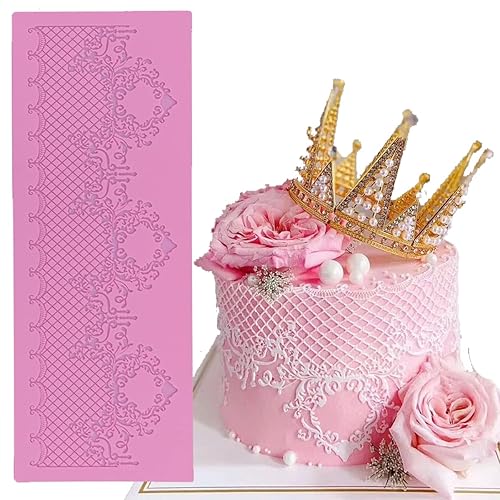 Anyana sugar edible wedding heart Novelty Alcazar lace cake silicone ...