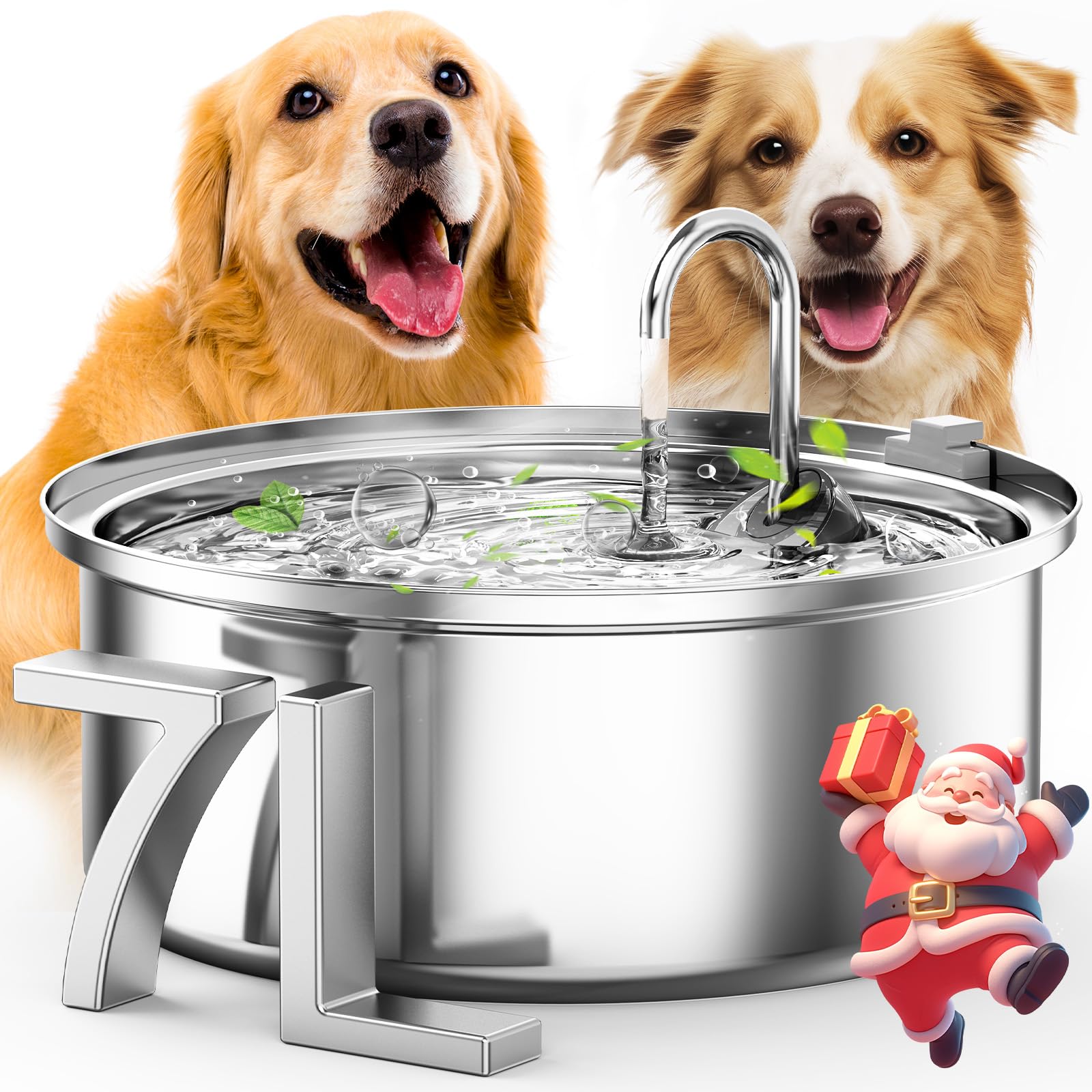 oneisall Dog Water Bowl Dispenser,7L Quiet Automatic Dog Water ...
