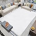 Amazon.com: Latepis White Fluffy Rug 8x10 Faux Rabbit Fur Rug Area Rugs ...