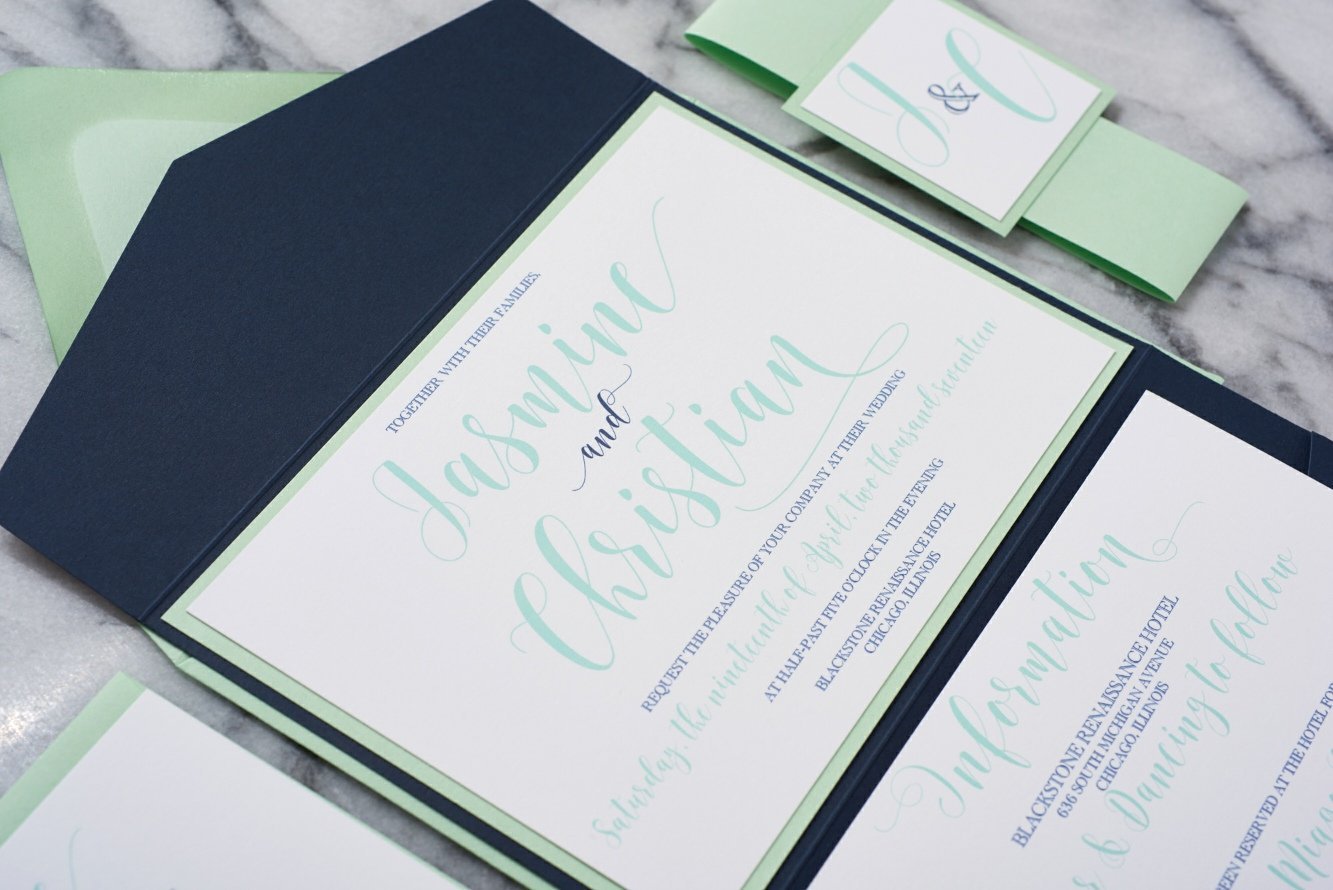 Silk Wedding Invitation Folders