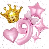 Amazon.com: 40 Inch Pink Number 9 Balloon for 9th Birthday Decoration ...