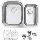 Ruvati RVM4400 Undermount 16 Gauge 32" Kitchen Sink Double Bowl ...