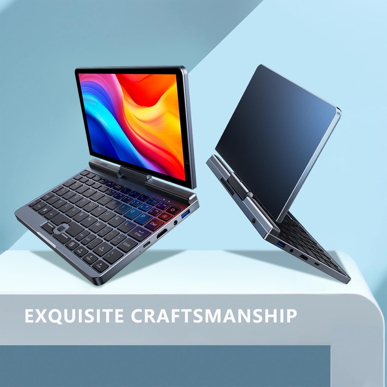 Mua 8 Inch Mini Laptop HD Touchscreen Portable 2-in-1 Small Computer, Windows 11 Pro Laptop for ...