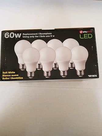 Utilitech 8-Pack 60 W Equivalent Soft White LED Light Bulb - - Amazon.com
