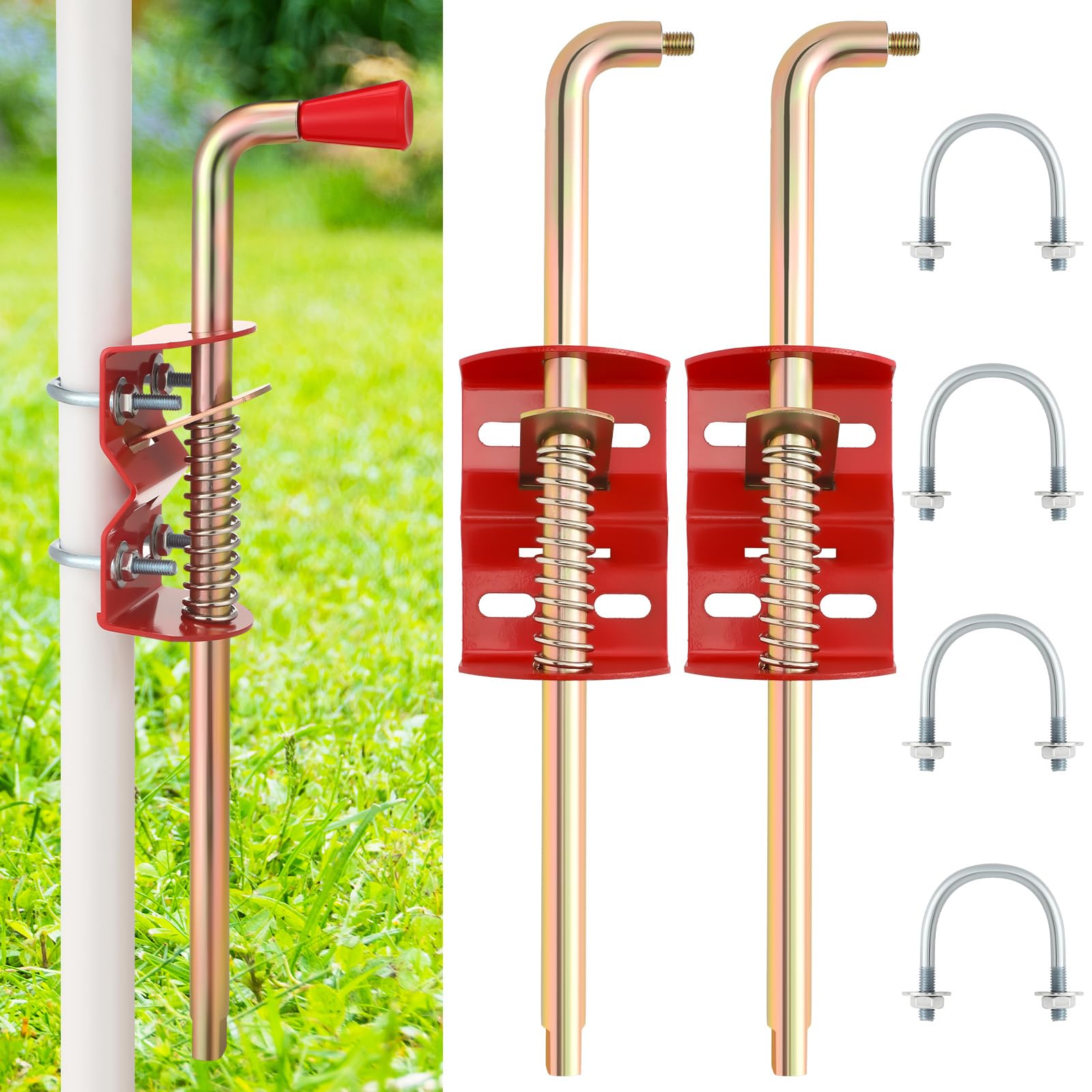 MorningRo 2 Pack 18 Inch Farm Gate Latch Farm Gate Anchor Cane Bolt ...