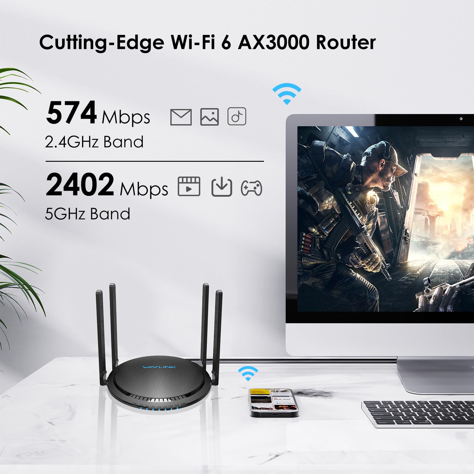 Mua WAVLINK WiFi 6 Router, Dual Band Wireless WiFi Router for Home ...