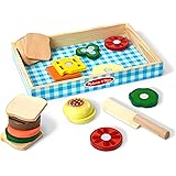 Amazon.com: Melissa & Doug Slice and Toss Salad Play Set – 52 Wooden ...