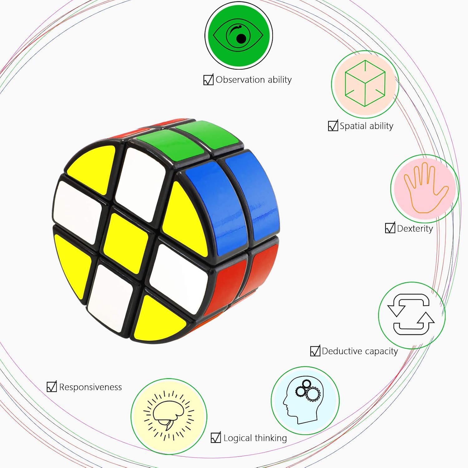 Maomaoyu Cylinder Speed Magic Cube 2x3x3 3x3x2 Circular Puzzle Special ...