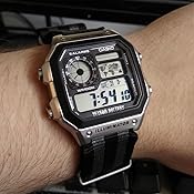 Casio Men's Watch in Resin/Stainless Steel with World Time Function and ...