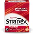 Amazon.com : Stridex Medicated Acne Pads, Maximum, 90 Count, Pack of 3 ...
