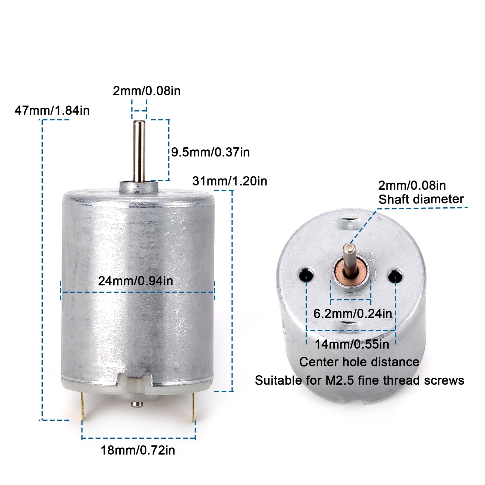 Mua Dc Motor 3V-12V 280 Micro Motor 42 x 24 mm for RC Boat Model Toys ...