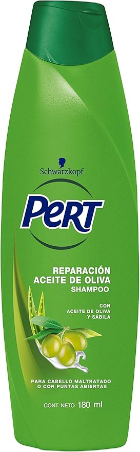 Pert Champu Reparacion Aceite de Oliva, 180 ml, color Verde: Amazon.com ...