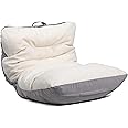 Amazon.com: Big Joe Roma Bean Bag Chair, Oat Sherpa and Graphite, Vegan ...