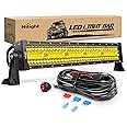 Amazon.com: Nilight Amber Led Light Bar 22Inch 480W Triple Row Flood Spot Combo Waterproof Off ...