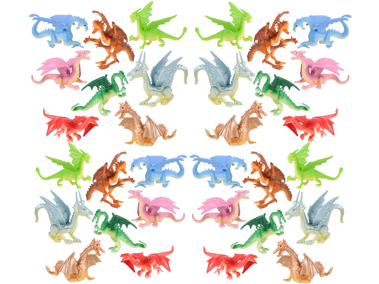 Mua Dragon Figurines – 2 inches Tall - 24 Pack –Assorted Colors and ...