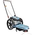 Amazon.com : SENIX High Wheel Gas Walk Behind Brush Cutter and String Trimmer, 22-Inch Swatch ...