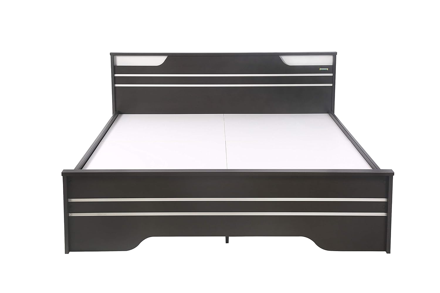 Neo King Size Engineered Wood Bed Imperial Teak And Silver Grey Best neo-king-size-engineered-wood-bed-imperial-teak-and-silver-grey-best