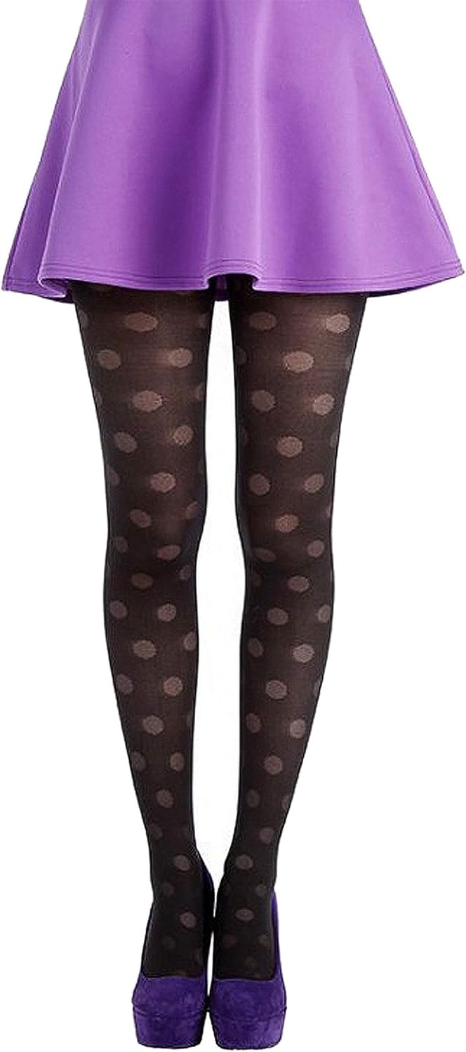 Schompi Damen Vintage Strumpfhose Gepunktet - Palloni Polka Dot Tights ...