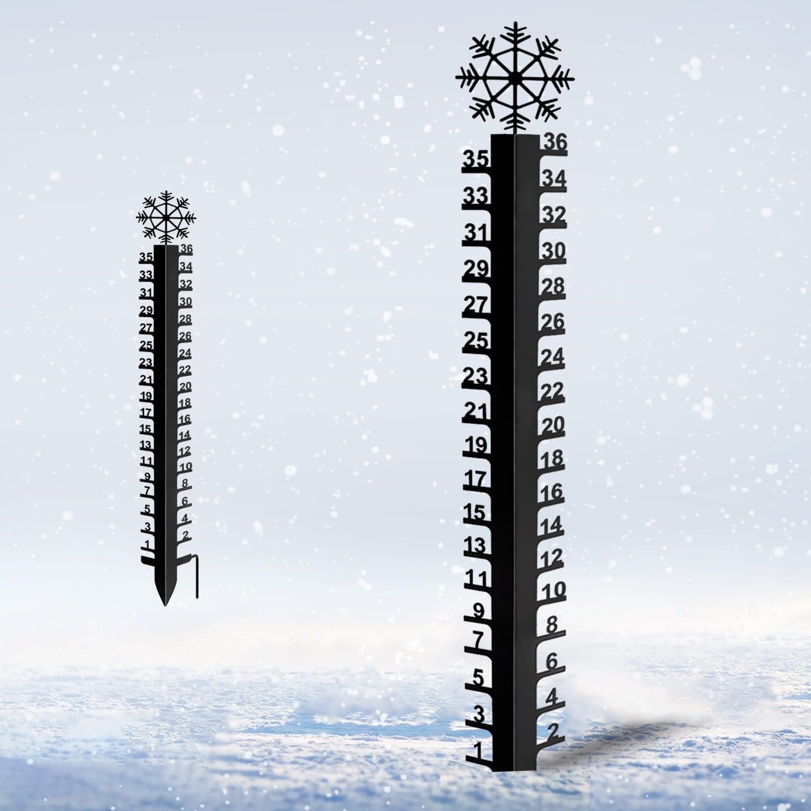 36 inch Snow Gauge Outdoor, Large Snow Measuring Gauge, Winter Snow ...