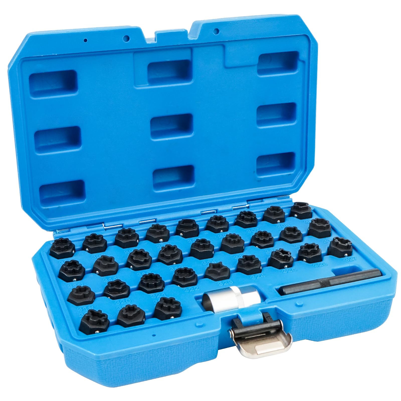 BHB 32PCS Wheel Locking Nut Key Removal Tool Kit Wheel Anti-Theft Lock ...