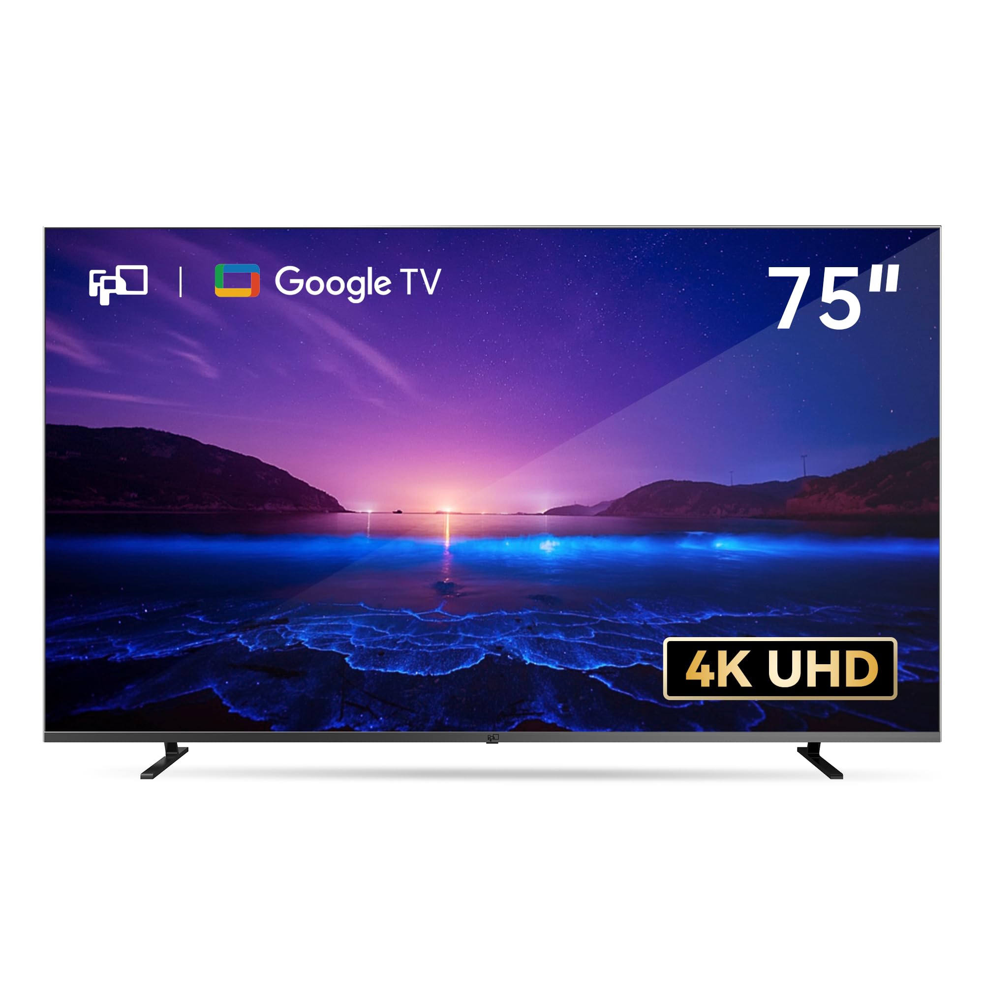 FPD 75 Inch Smart TV, 4K LED Google TV with Google Play Built-in Google ...