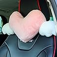 Amazon.com: 2 Pack Heart Shaped Cute Car Headrest Pillow with Angel ...
