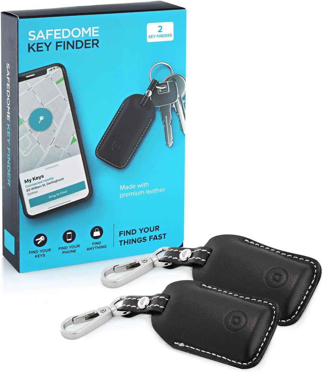 Safedome Key Finder Bluetooth Tracker – TWO pack – BigaMart