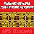 Toolbox Label Vinyl Decal Kit - Racing Edition - Toolbox, Trailer, Shop ...