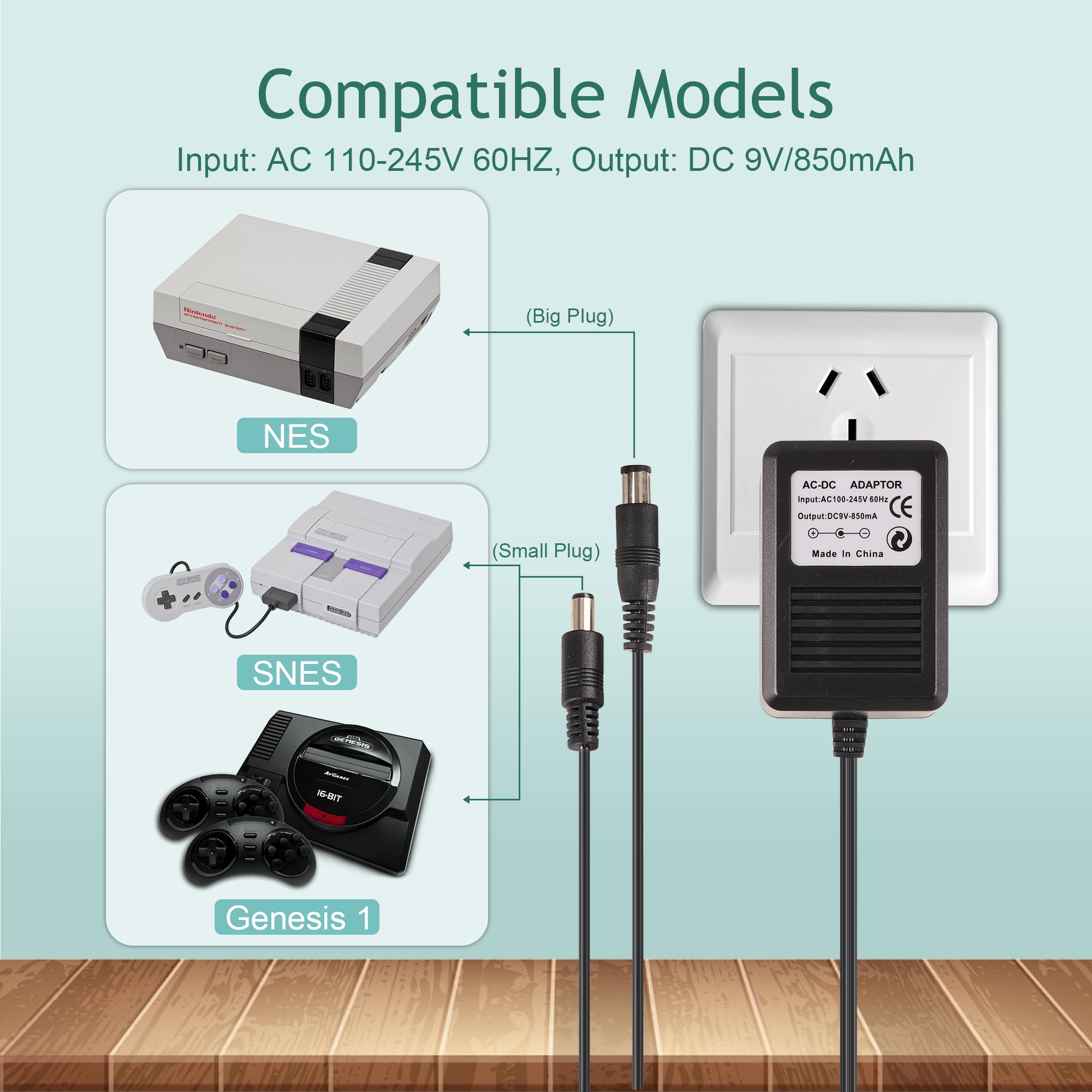 Mua NES Power Supply and AV Cable, AC Power Cord and Audio Video AV ...