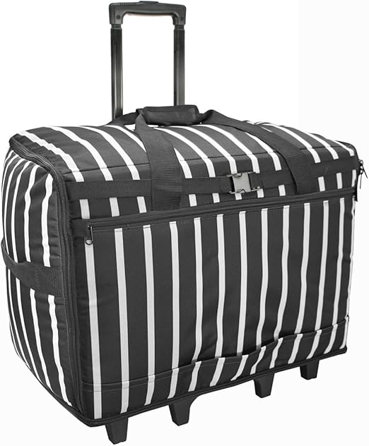 Extra Large Sewing Machine Trolley Bag on Wheels in a Durable Black ...