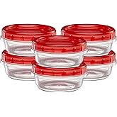 Amazon.com: Elegant Disposables (4 Ounce 10 Pack) Twist cap Containers Clear Bottom With Red Top ...