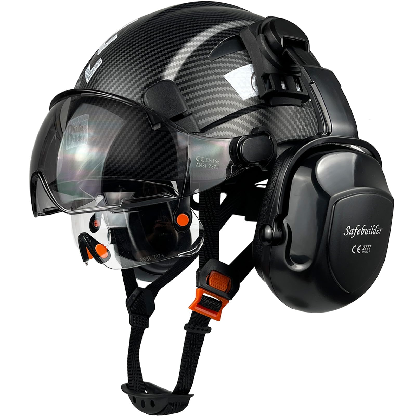 Mua Industrial Safety Helmet with Visor Ear Muffs Hard Hat with Visor ...