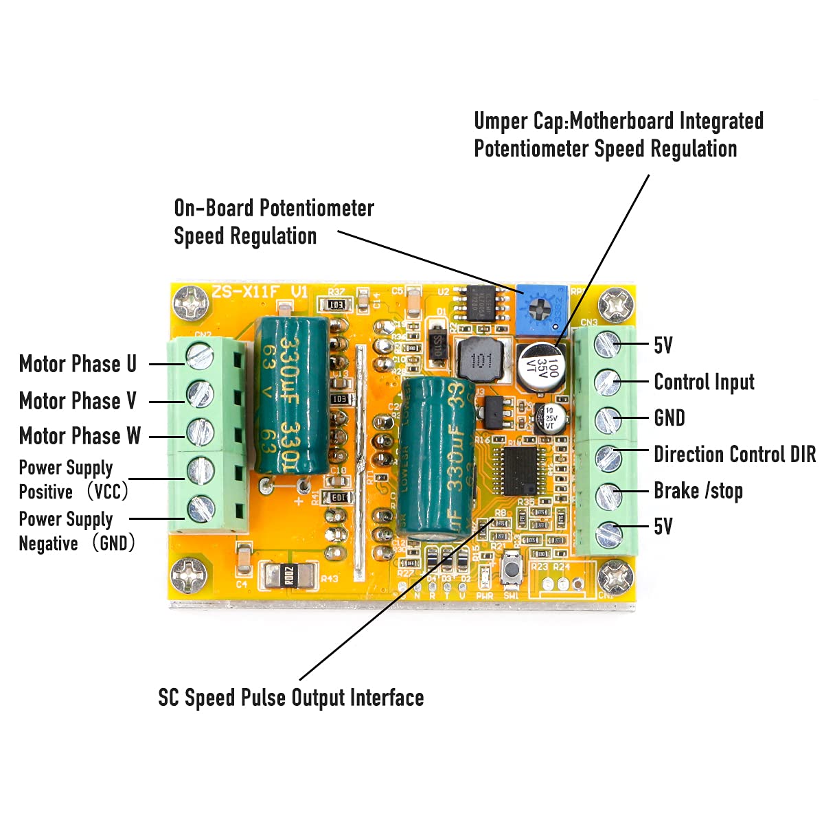 Mua RioRand 300W 5-50V PWM DC Brushless Electric Motor Speed Controller ...