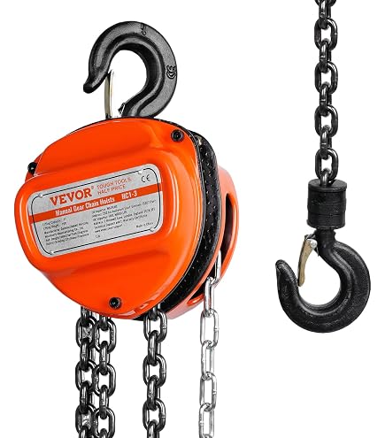Block - Screwfix BIG RED Hand Chain Hoist 1 Ton 2000 Lbs Capacity 8ft/2 ...