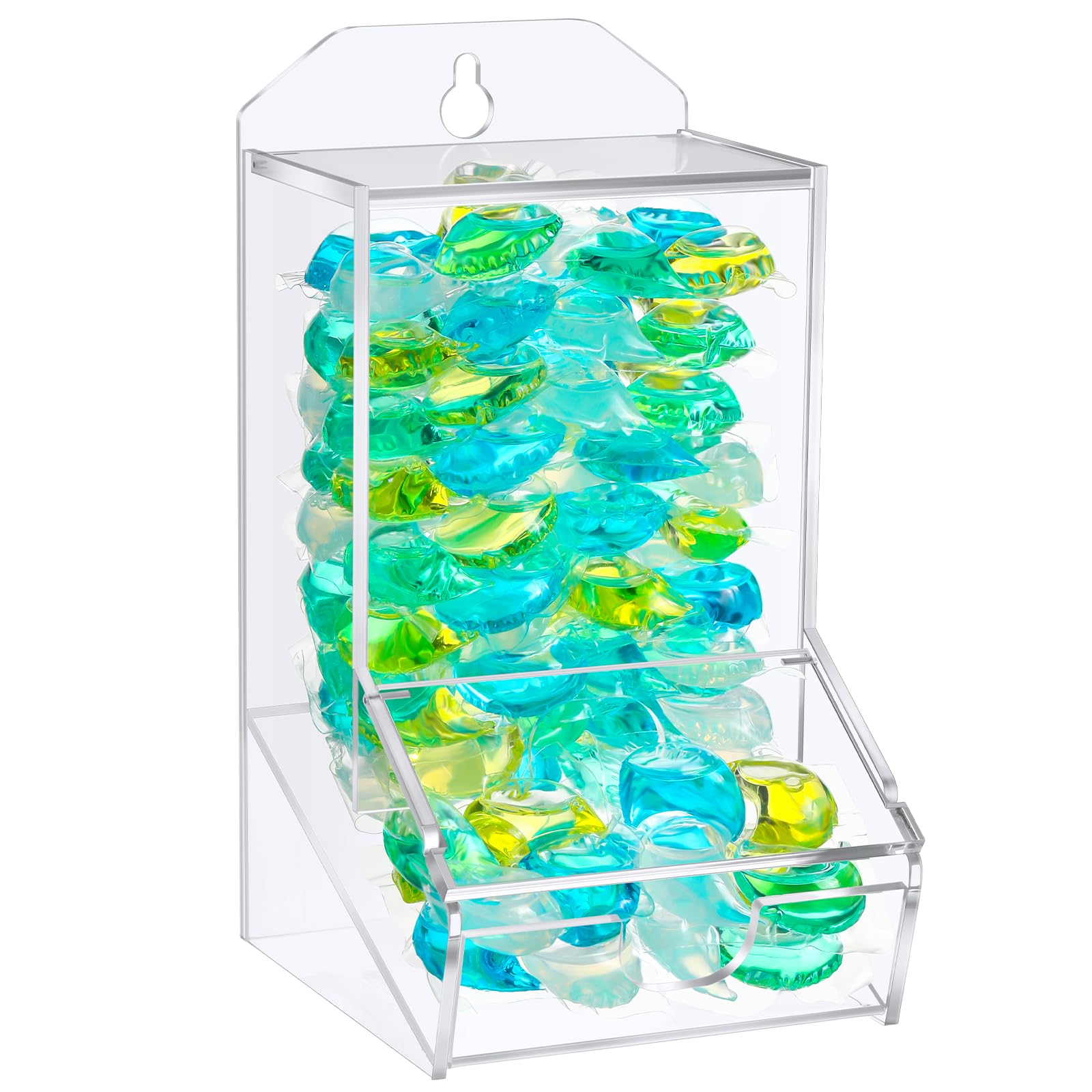 Weysat 1 Pack Laundry Pods Container Acrylic Dishwasher Pods Holder W ...