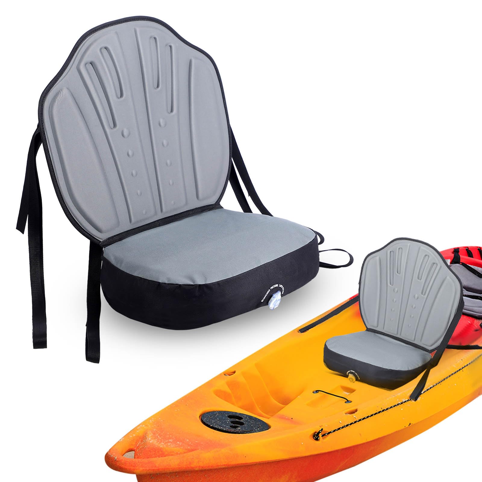 RattanView Inflatable Kayak Seats with Back Support Comfortable ...
