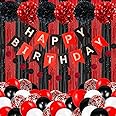 Amazon.com: Birthday Decorations for Men Women Boys Girls, Black and ...