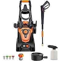 Amazon.com : PowRyte Electric Pressure Washer with Hose Reel, Foam Cannon, 4 Different Pressure ...