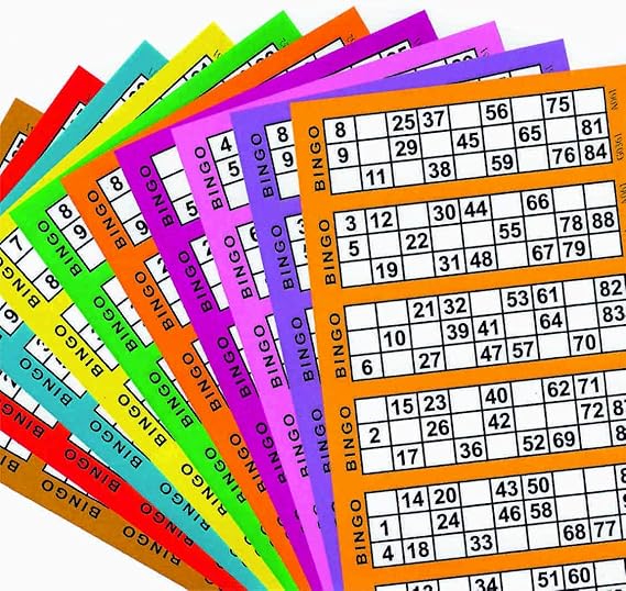 600 Large Bingo Tickets Pads - 6 to View (Random Color Delivery ...