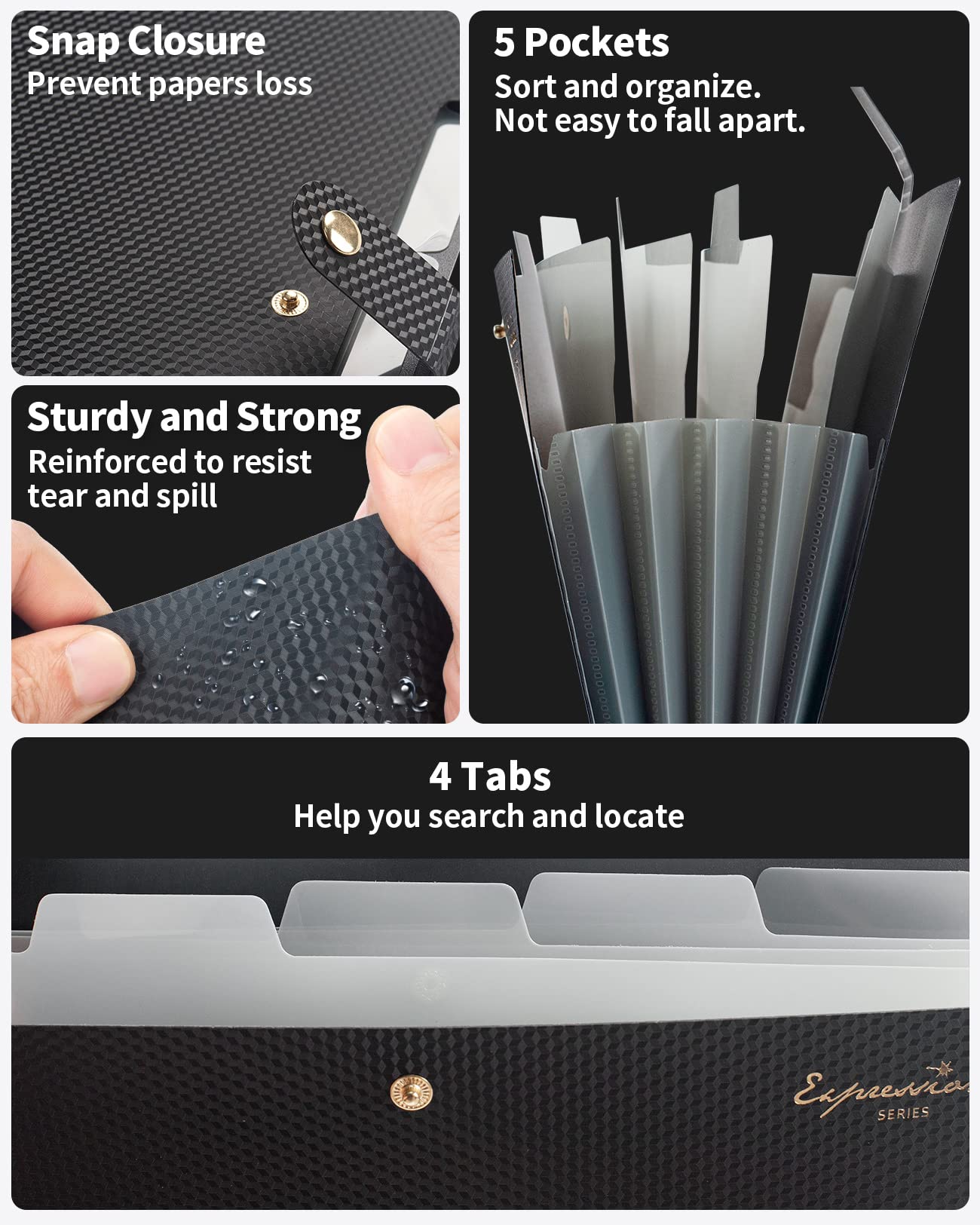 Mua Sooez Expanding File Folder, Letter Size Accordion File Organizer ...