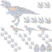 Amazon.com: 50 Pieces Dinosaur and Footprint Window Clings - Anti ...