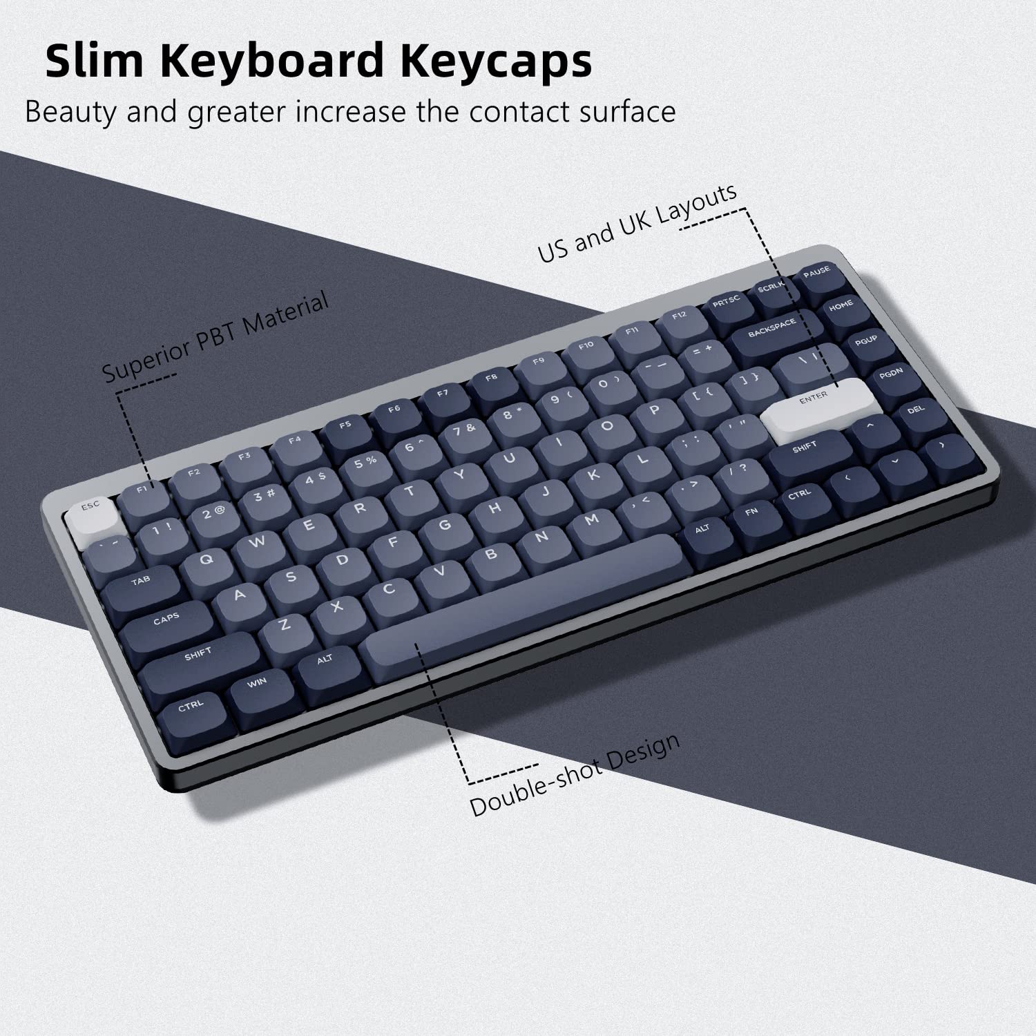 Mua Womier Low Profile Keycaps, PBT Keycaps 144 Keys Custom Keyboard ...