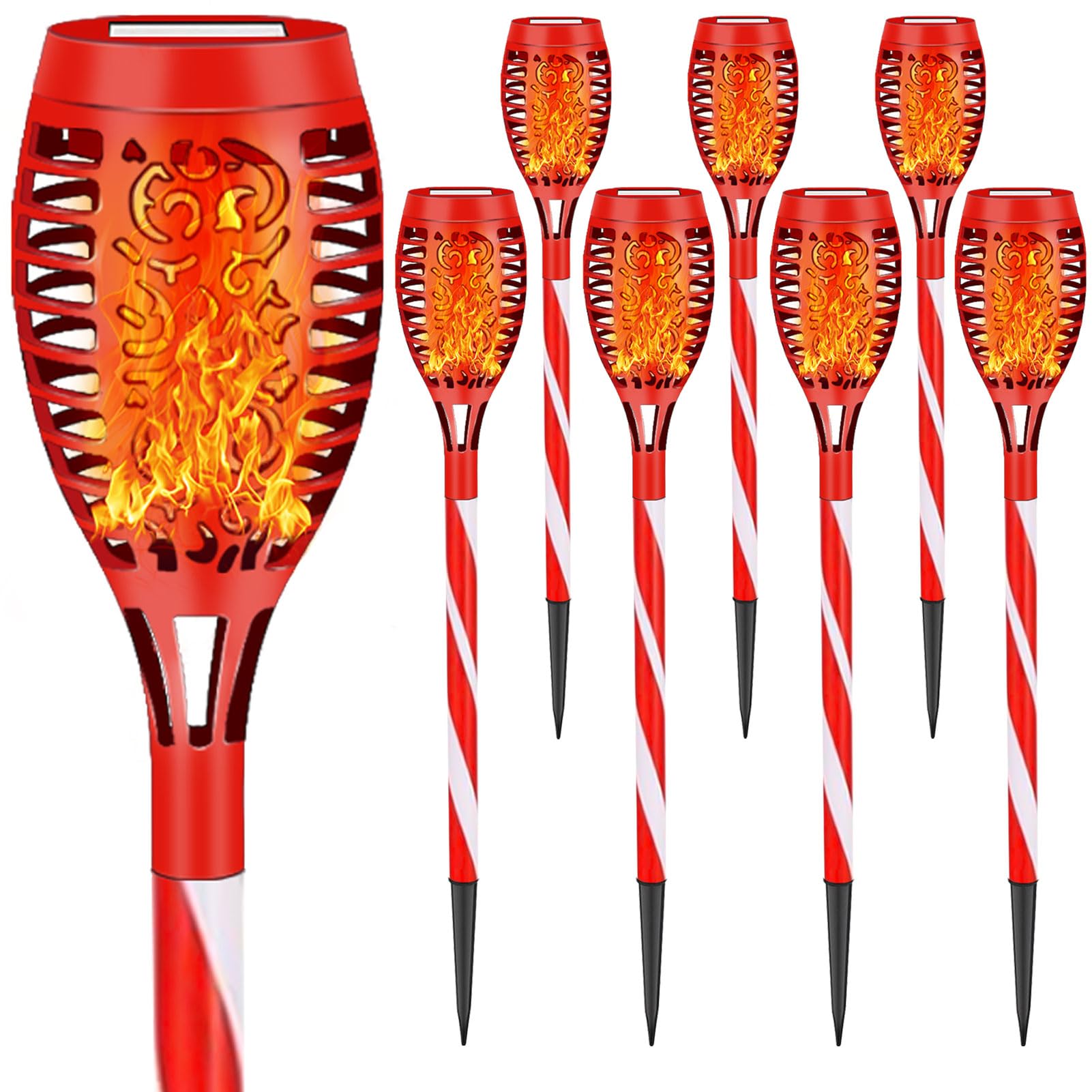 Liveasily 8 Pack Solar Christmas Lights Decorations Outdoor, Solar ...