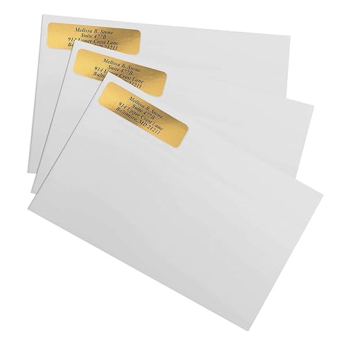 Gold Address Labels Roll Custom Printing Adhesive Gold Foil Private