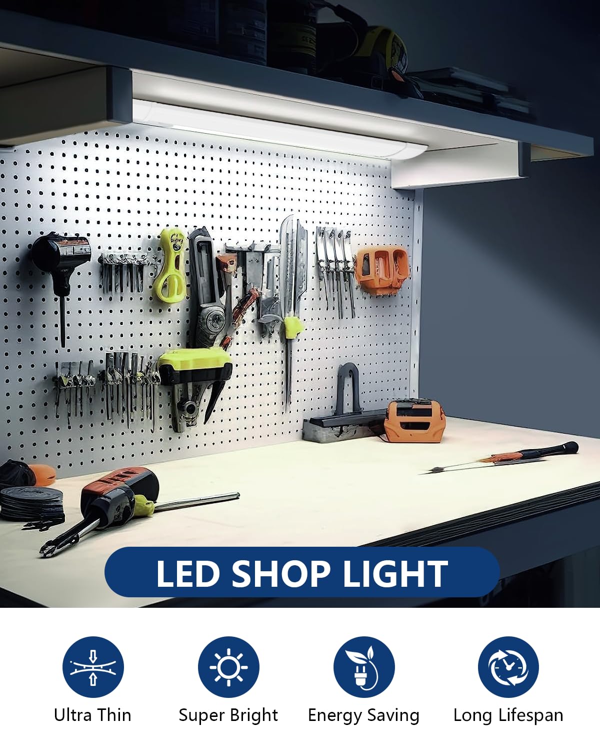 Sararoom 3FT LED Shop Fixture 30W Tube, 3600lm, 6500K Cold White, 90cm ...