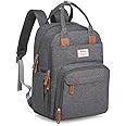 Amazon.com: Diaper Bag Backpack, RUVALINO Multifunction Travel Back ...