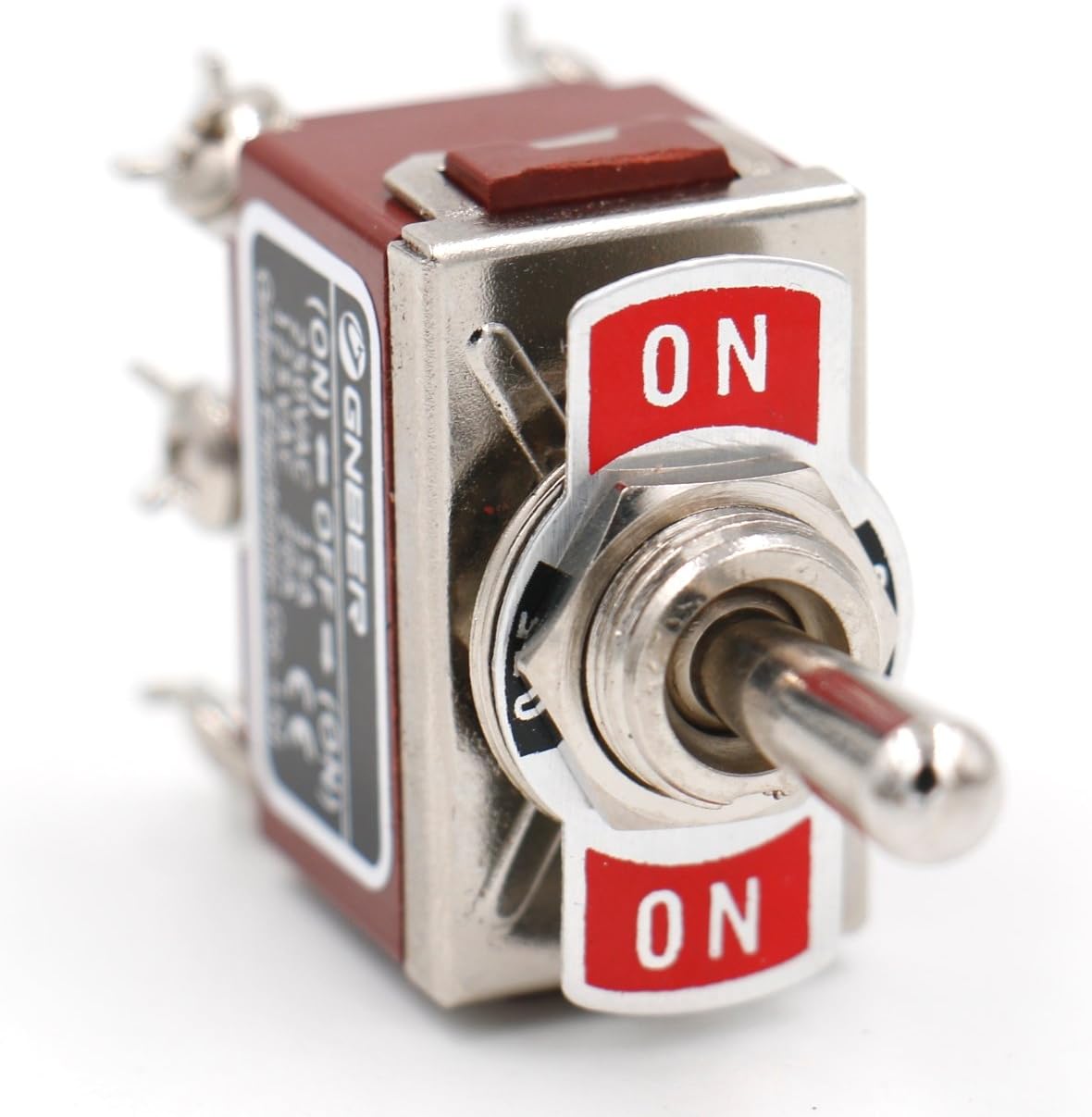Heschen Metal Toggle Switch, RT1322FS, DPDT, Momentary (ON)/OFF/(ON), 3 ...
