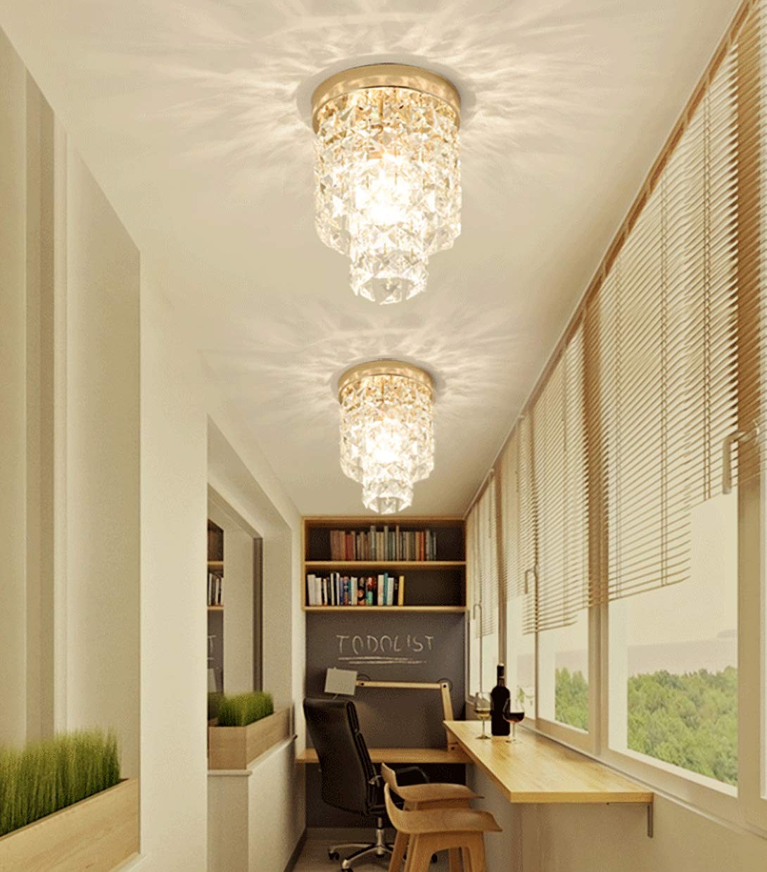 Mua Decorative Ceiling Light Antique Stylish Retro Glass Crystal ...