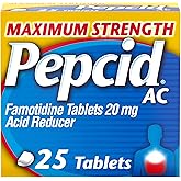 Amazon.com: Pepcid AC Maximum Strength Heartburn Relief Tablets, OTC Medicine Prevents ...